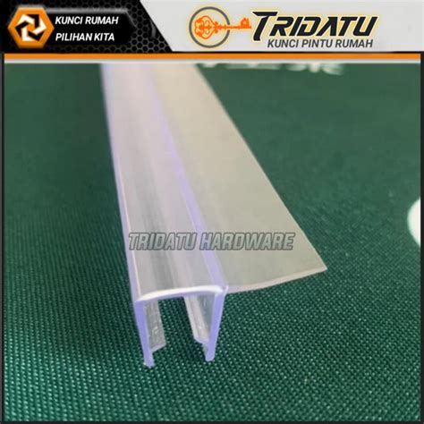 Jual Waterseal Pintu Kaca 10mm Panjang 220cm Clip Seal Bentuk F Cs1402