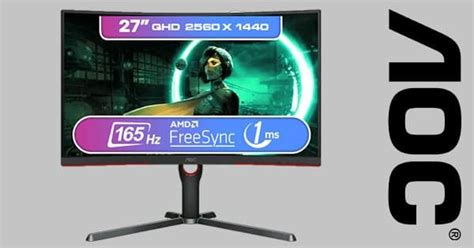 AOC CQ27G3S 27 165Hz Gaming Monitor Ultimate Gaming Experience