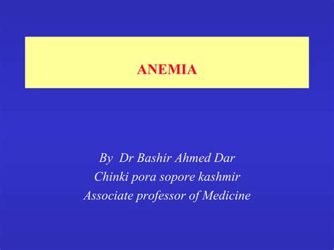 Anaemia Classification Pdf
