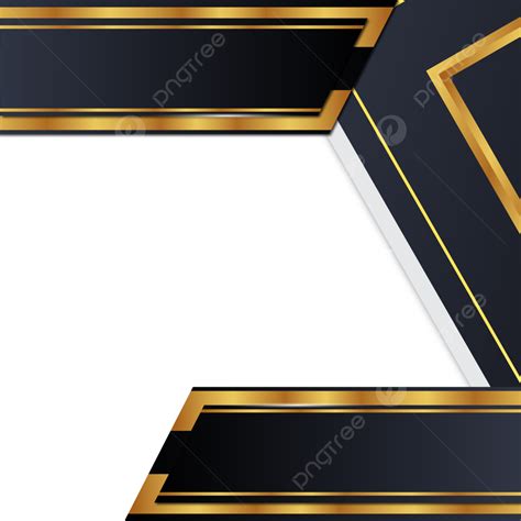 Abstract Black Gold Geometric Business Border Black Gold Business Geometric Png And Vector