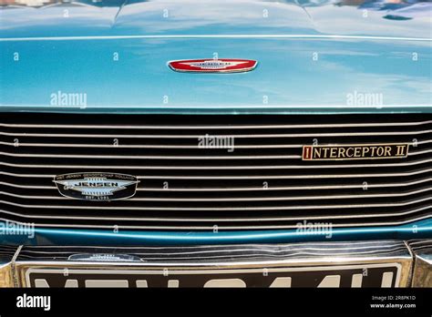 Jensen Interceptor Mark 2 Classic Cars On Lytham Green 2023 Stock