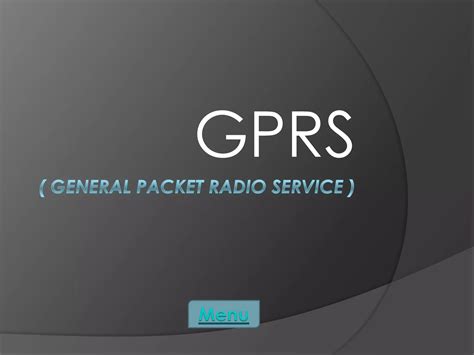 Gprs General Packet Radio Service Ppt