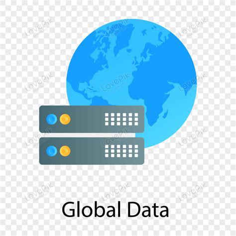 Gradient Vector Of Global Data Worldwide Data Center Dataserver