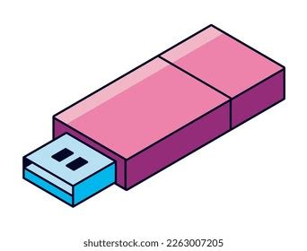 Usb Memory Data Storage Icon Stock Vector Royalty Free 2263007205 Shutterstock