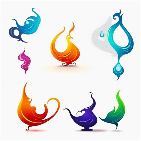 Djinn Vector Set White Background Isolated A High Qua Premium Ai