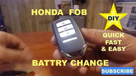 2020 Honda Accord Key Fob Battery Size