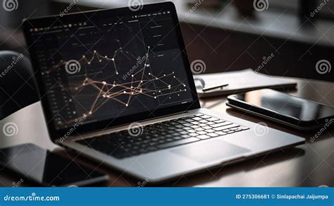 Stock Cryptocurrency Chart Trader Business Growing With Virtual