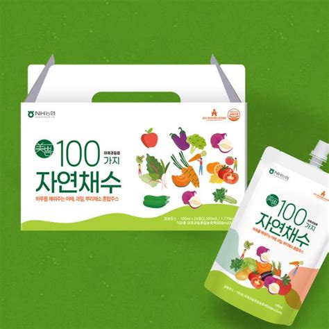 100가지 자연채수 하루야채 패키지 주 미쁨생활건강 디자인 의뢰는 라우드소싱 Design Contest