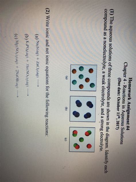 Solved Homework Assignment 4 Chapter 4 Reactions In
