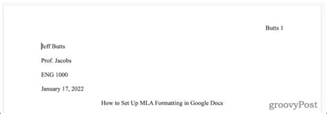 How To Set Up MLA Format In Google Docs