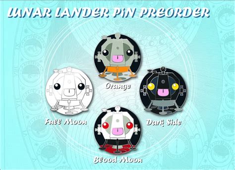 Cute Lunar Lander Enamel Pin Etsy