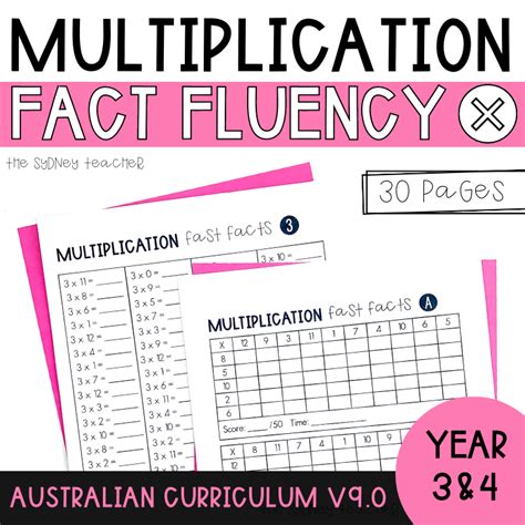 Multiplication Fact Fluency Pack Worksheets Library