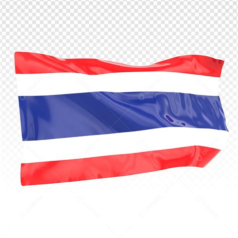 Bandeira Da Tailândia Elemento 3D Para Composição PSD download Designi