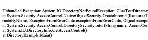 C Tutorial C DirectoryInfo SetAccessControl