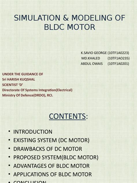 Simulation And Modeling Of Bldc Motor Pdf Electric Motor Machines