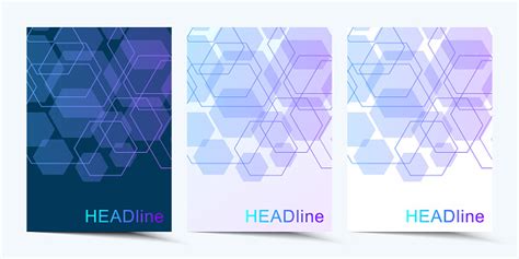 브로셔 표지 배너 전단지 연례 보고서 전단지에 대한 현대 벡터 템플릿 육각형이있는 추상 미술 구성 라인과 점을 연결합니다 디지털 기술 또는 의료 개념 스톡 일러스트레이션