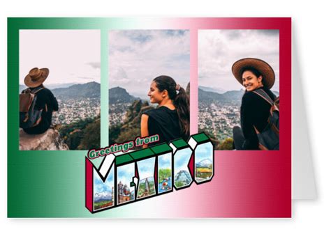 Large Letter Postcard Site Greetings From Mexico Urlaubsgrüße Und