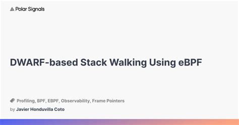 dwarf based stack walking using ebpf r debugging