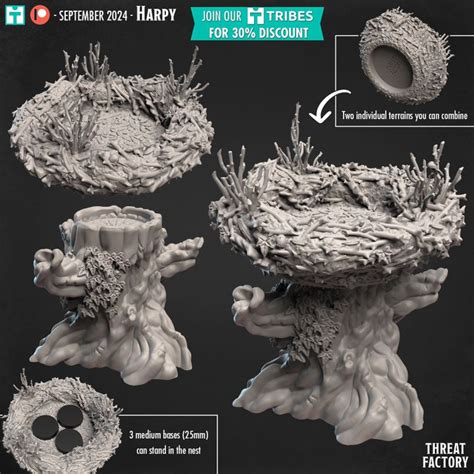 3d Printable Big Nest And Tree Modular By Threat Factory