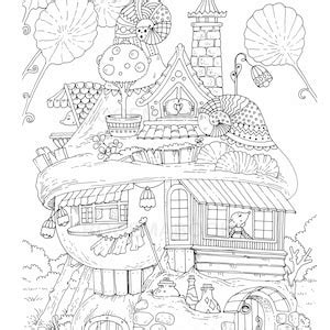 Nice Little Town 12 Digital Coloring Book Coloring Pages Pdf