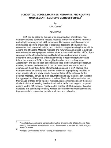 Conceptual Models Matrics Netwoks And Am Pdf Ecosystem Ecology