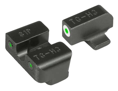 Truglo Tg 231s1w Tritium Pro Night Sights Square Green With White