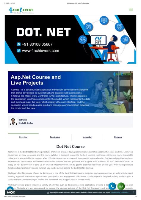 ppt become a skilled asp developer join 4achievers top rated