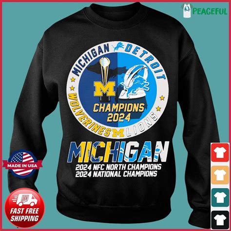 Michigan 2024 Cfp National Champions And Detroit Lions 2023 Nfc North
