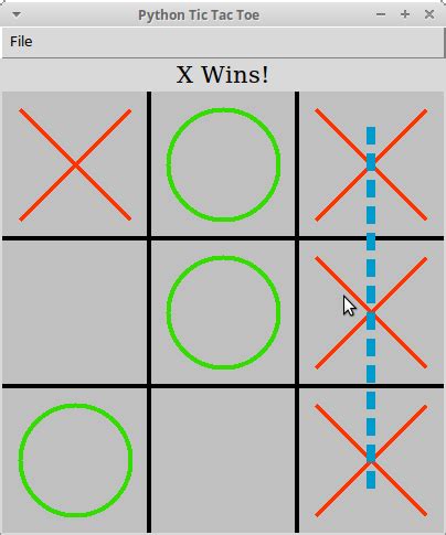 GUI Example Of Python Tic Tac Toe Game