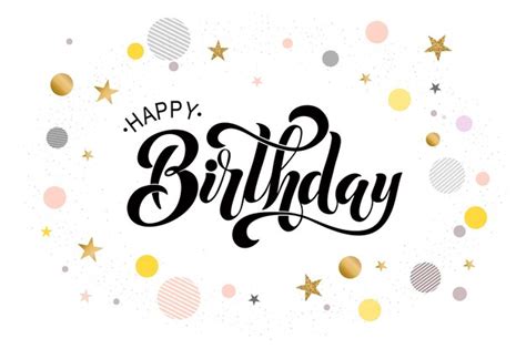 Conception De Vecteur Typographique Joyeux Anniversaire Pour Carte De