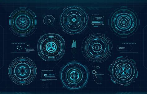 Premium Vector Circular Graph Bars And Futuristic HUD UI Elements