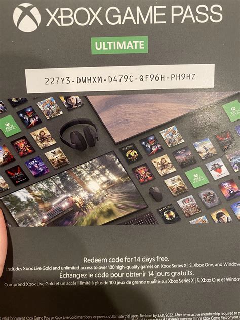 Day Xbox Game Pass Ultimate Trial Code Xboxgamepass