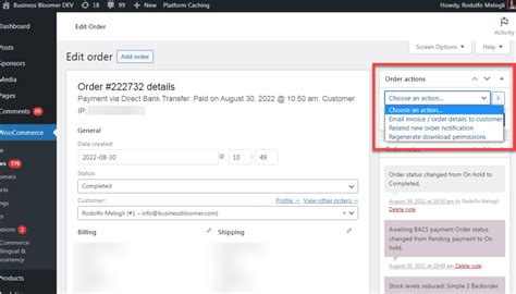 WooCommerce Reenvie Qualquer E Mail De Pedido Innersite
