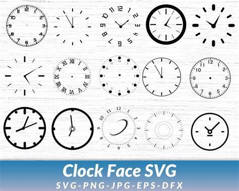 Clock Face Svg Bundle Clock Svg Clock Face Clipart Bundle Cut Files