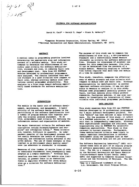 pdf criteria for software modularization