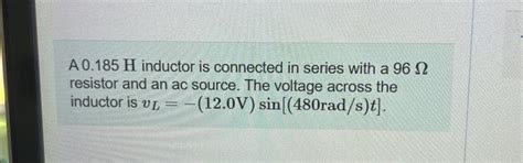 Derive An Expression For The Voltage Vr Across The