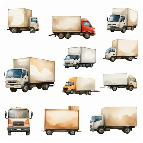 Movers Vector Set White Background Isolated A High Quality Premium Ai