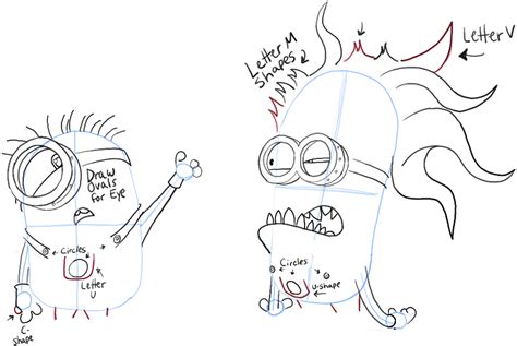 How To Draw Stuart And An Evil Minion From Despicable Me 2 Drawing Tutorial How To Draw Step