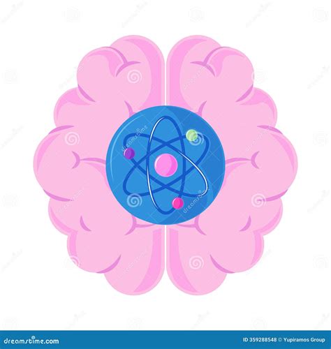 Artificial Intelligence Brain Quantum Computing Stock Illustration