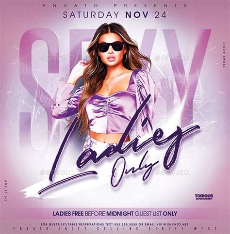 Ladies Night Flyer Template Ladies Night Lady Flyer