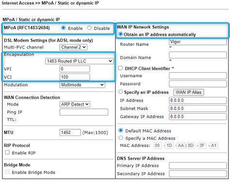 Draytek Vigor 130 Dv130 Quick Start Guide Vodafone Vdsl Dhcp Support Portal