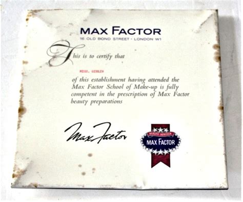 Certificate Max Factor Cmq043h Ehive