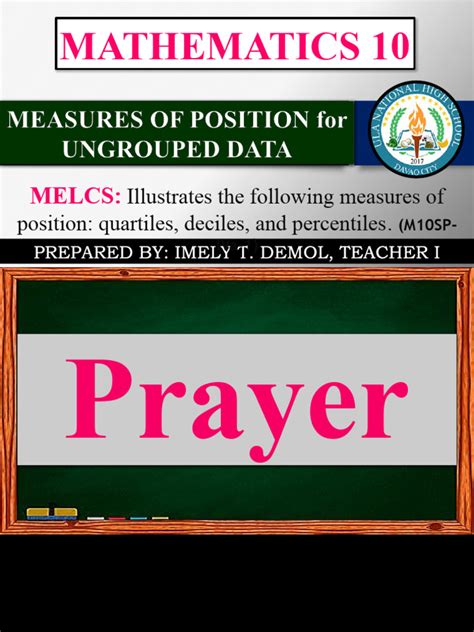 Q4 Measures Of Position Cot 2023 Pdf