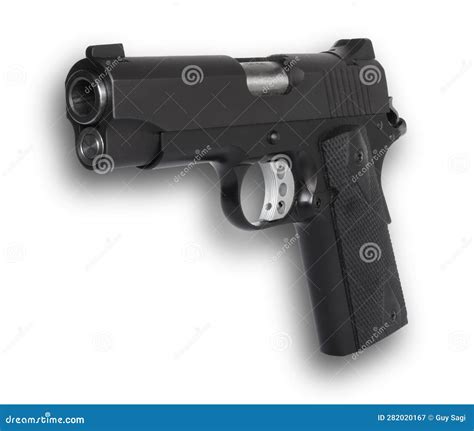 Pistol 1911 Gun Fire 45 Caliber Vector Illustration