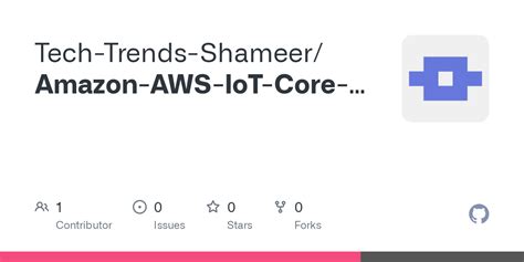 GitHub Tech Trends Shameer Amazon AWS IoT Core Projects