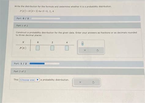 Solved Write The Distribution For The Formula And Determine Chegg