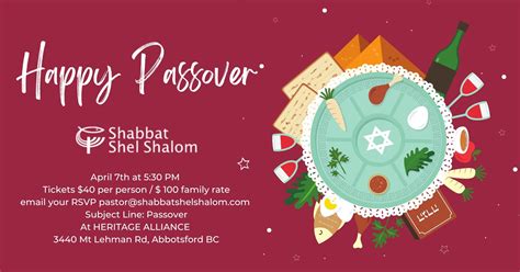 Passover Seder 2023 Sold Out — Shabbat Shel Shalom