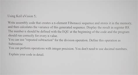 Solved Using Keil UVision 5 Write Assembly Code That Chegg Com