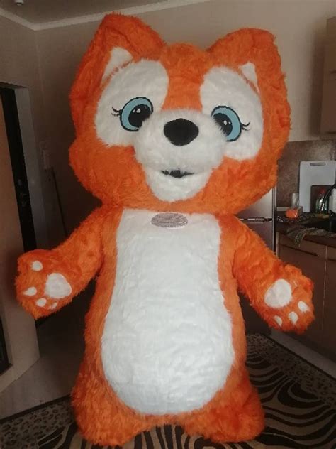 Funny Inflatable Fox Mascot Costume Adult Wearable Blow Up Suit For Entertainment