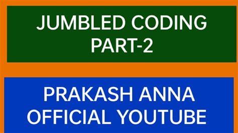 Jumbled Coding Patr 2 Youtube